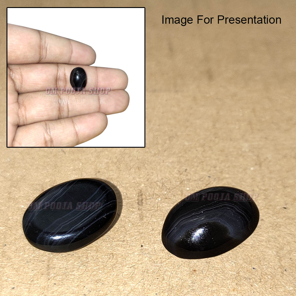 Black Agate Sulemani Hakik Stone - 6.60 Carat