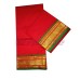 Red Color Dhoti With Shawl - Silk Golden Borderbuy at best price from India