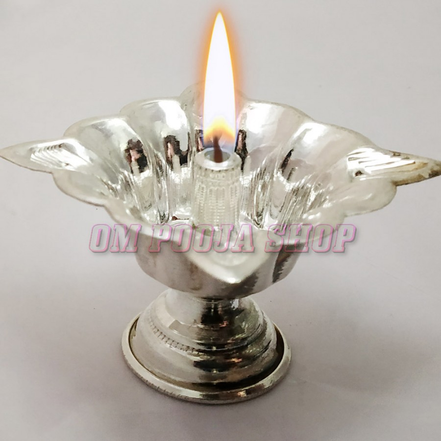 Silver Niranjan Vilakku Deepam Get online @ USA UK from OM POOJA SHOP