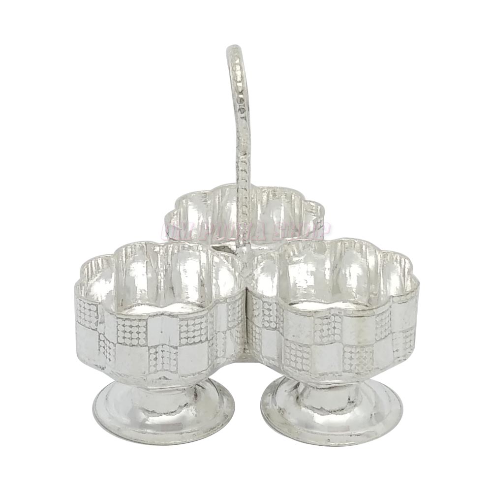 Buy Haldi Kumkum Set in Silver online from India